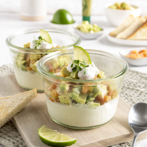 Wasabi Panna Cotta mit Lachs-Avocado-Tatar - Marlenes sweet things